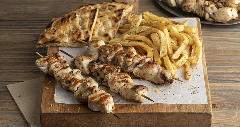 Σουβλάκια κοτόπουλου lemon pepper | Άκης Πετρετζίκης