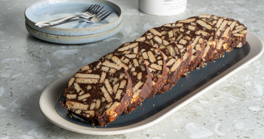 Νηστίσιμος κορμός σοκολάτας (μωσαϊκό) | Άκης Πετρετζίκης