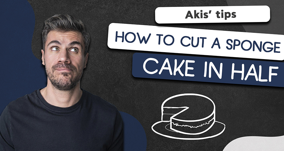 How to cut a sponge cake in half
