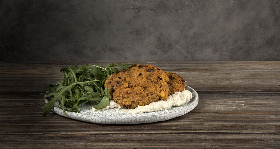 Quinoa burger with taro puree | Akis Petretzikis