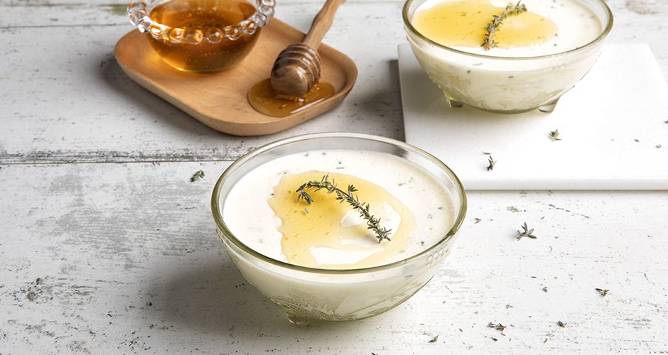 Katiki cheese panna cotta | Akis Petretzikis