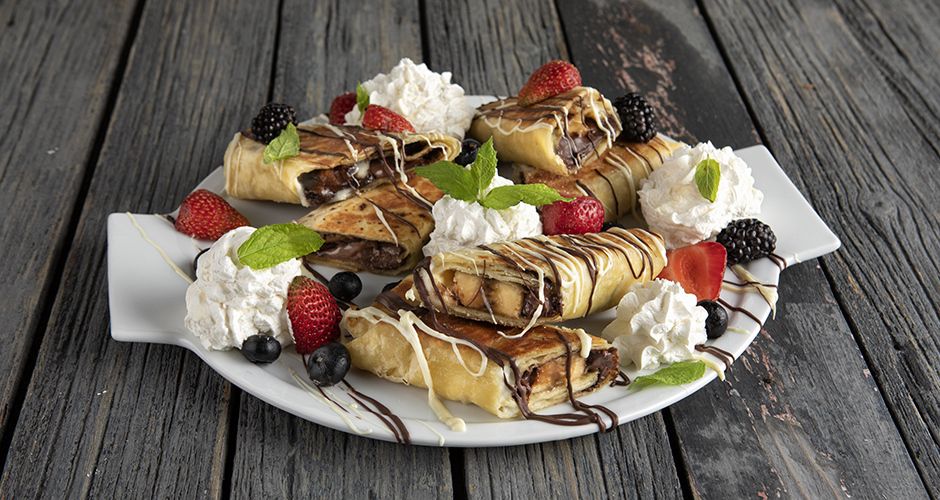 Φλογέρες με μπανάνα και πραλίνα | Άκης Πετρετζίκης