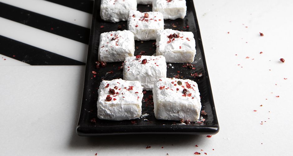 White chocolate truffles with pink pepper | Akis Petretzikis